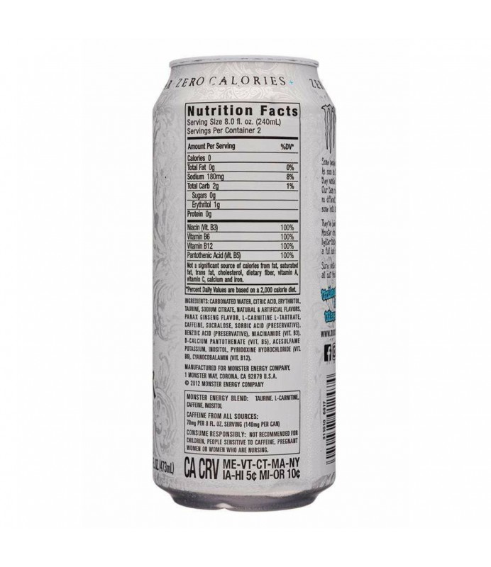 Monster Energy Ultra White lata de 500ml, bebida energética sin azúcar ...