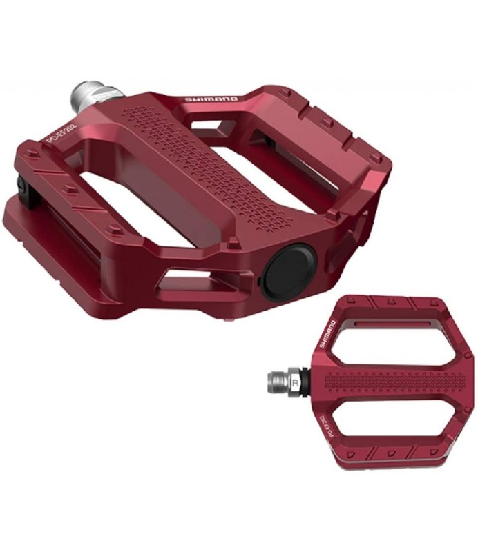 SHIMANO Pedales EF202 Plataforma Rojo
